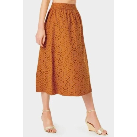 Lilly Pulitzer | Skirts | Lilly Pulitzer Lolina Midi Eyelet Toffee Neon ...